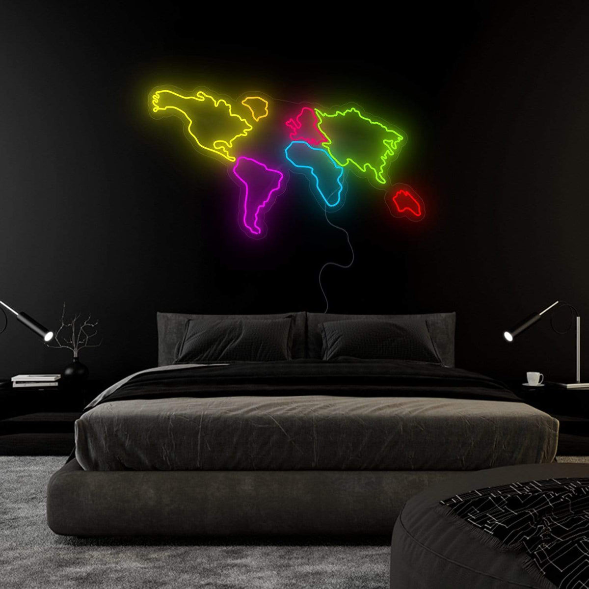 "World Map" LED Neon Sign – NEON EVERGLOW